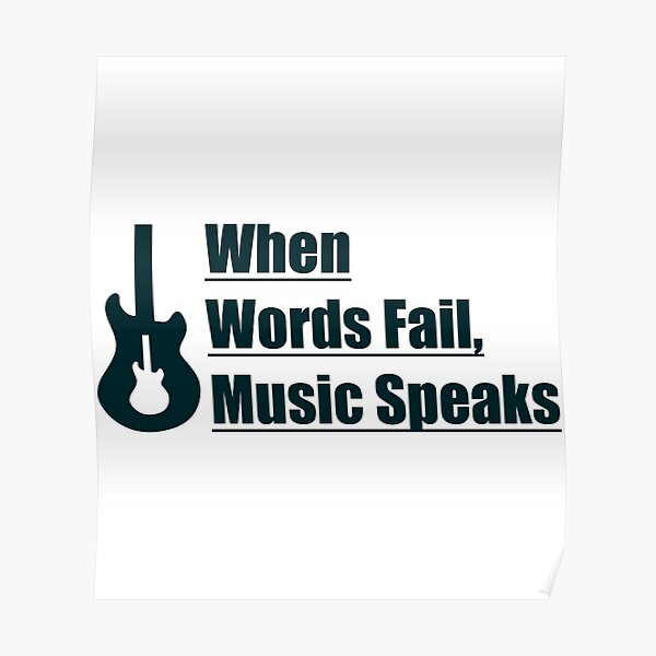 "Music-Slogans" Poster for Sale by HumiShiro | Redbubble
