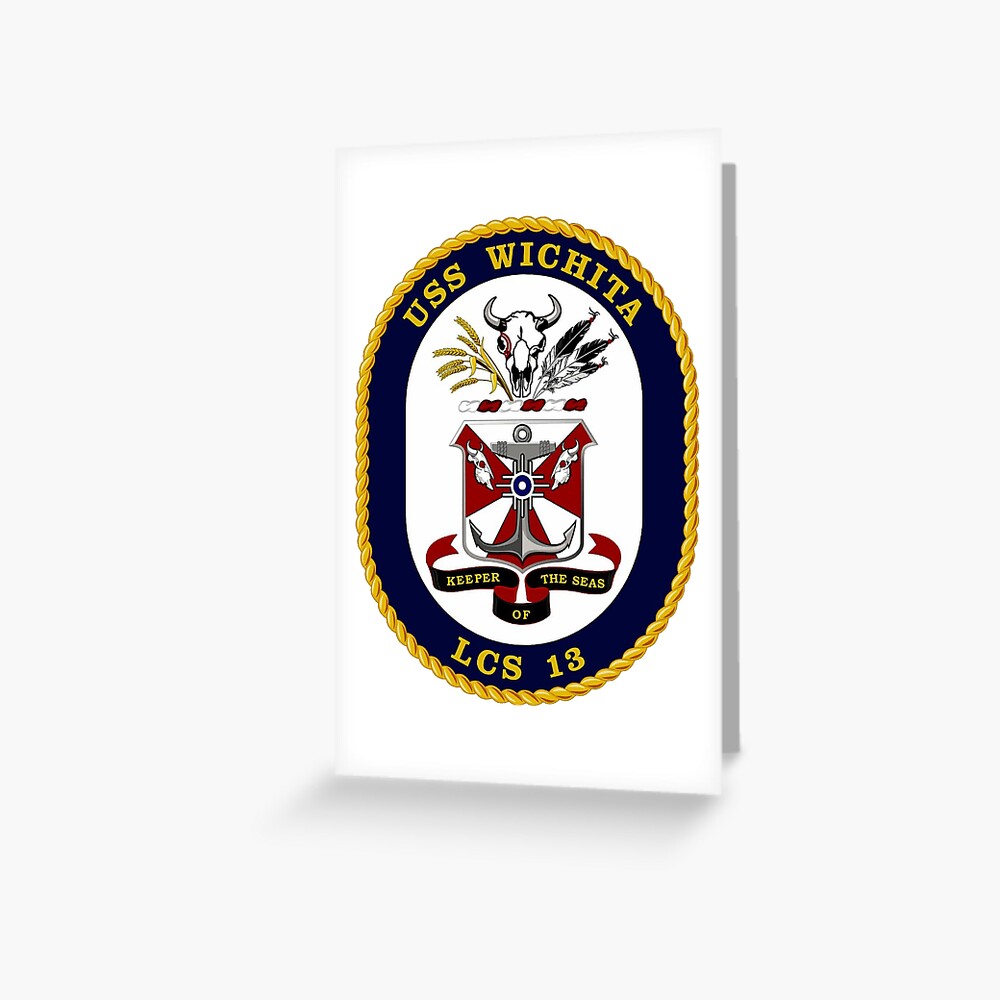 "USS Wichita (LCS 13) Crest" Greeting Card by Quatrosales | Redbubble