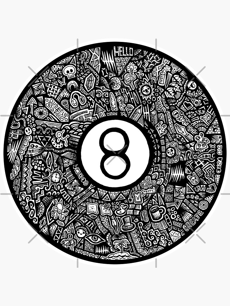 "8-Ball" Sticker for Sale by bobblehead1337 | Redbubble