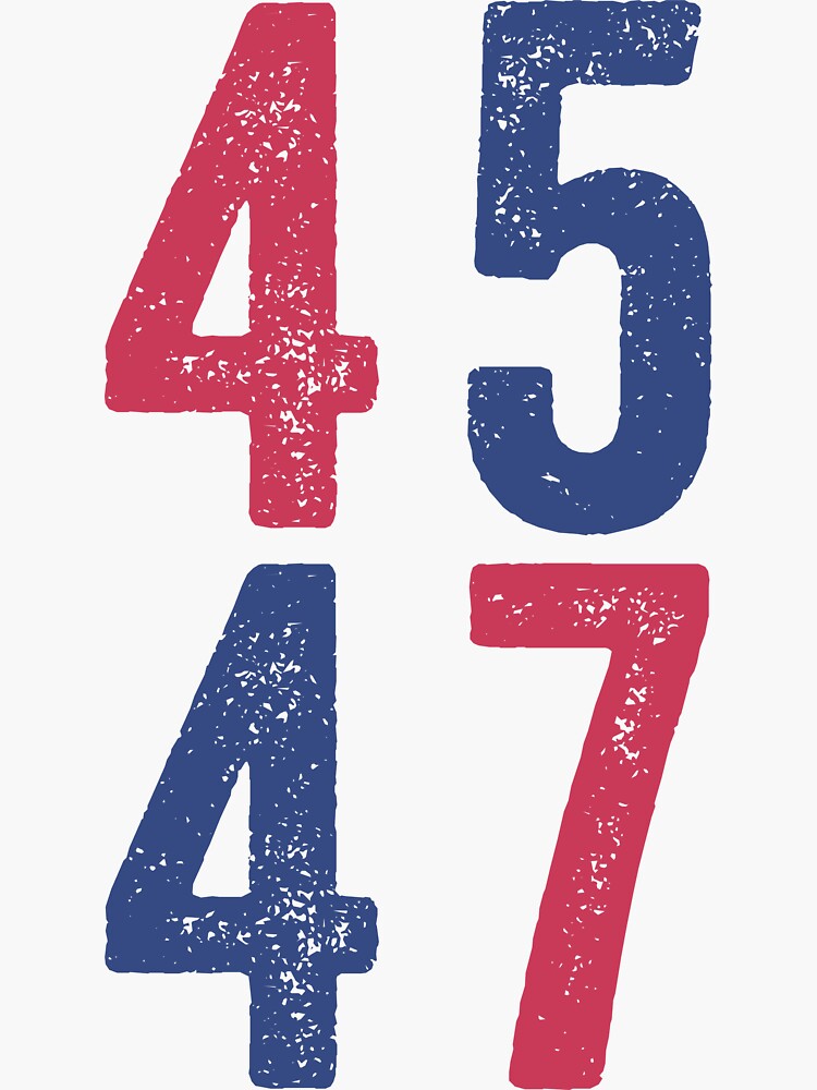 " 45 47 Trump 2024" Sticker for Sale by swika1 | Redbubble