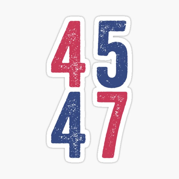 " 45 47 Trump 2024" Sticker for Sale by swika1 | Redbubble