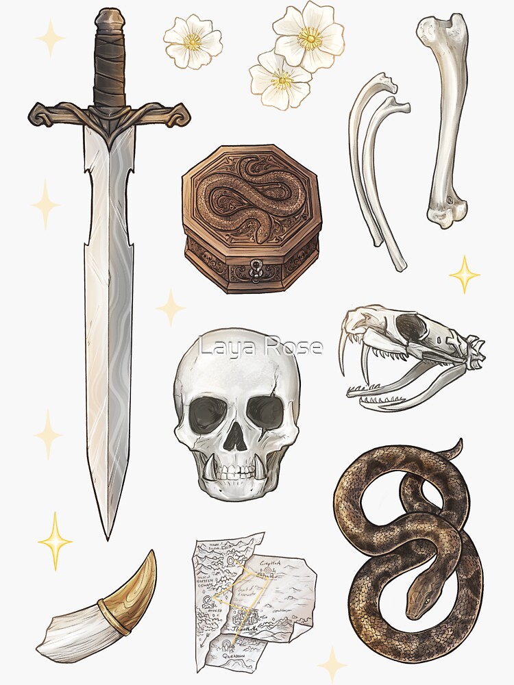 "serpent necromancer" Sticker for Sale by Laya Rose | Redbubble