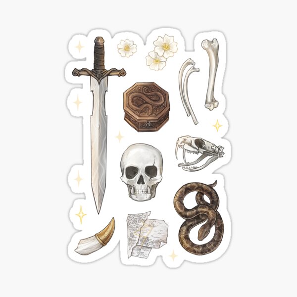 "serpent necromancer" Sticker for Sale by Laya Rose | Redbubble