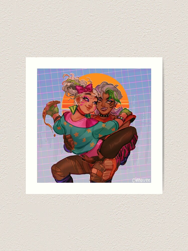 "Glamrock Chica and Roxy - FNAF Security Breach" Art Print for Sale by ...