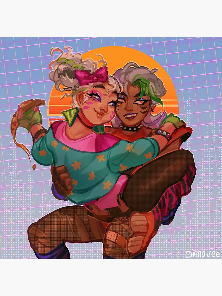 "Glamrock Chica and Roxy - FNAF Security Breach" Art Print for Sale by ...