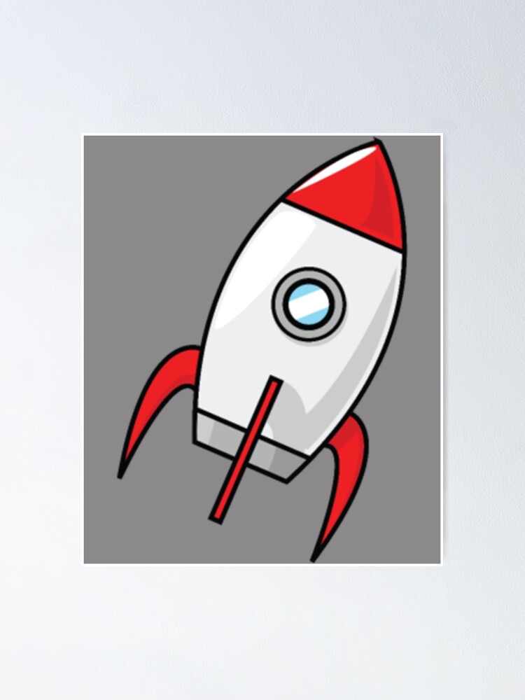 Poster « Fusée de dessin animé mignon », par VicenteDecame | Redbubble