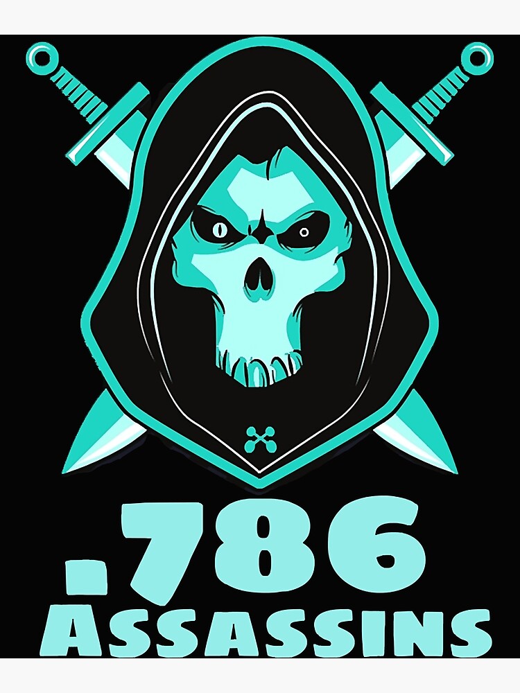 "786 Assassins logo" Poster for Sale by LILYEYNAEVE | Redbubble