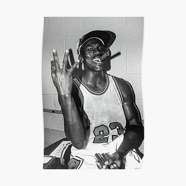 "michael jordan vintage smoke" Poster for Sale by brianrobel | Redbubble