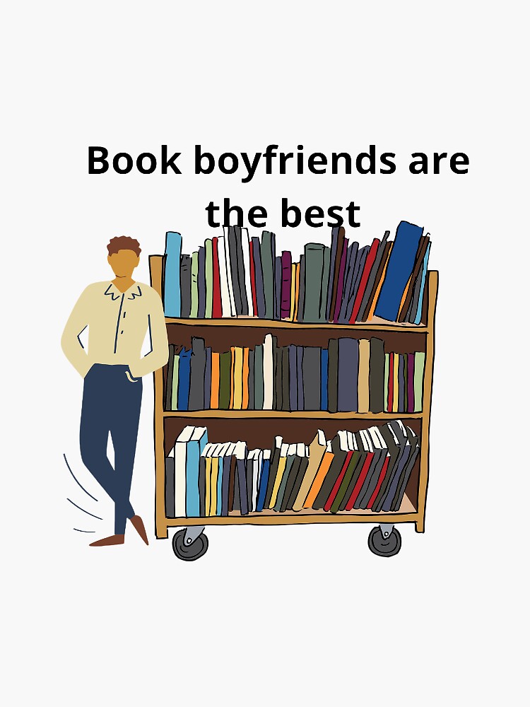 "Book Boyfriend" Sticker for Sale by ASoutherndesign | Redbubble