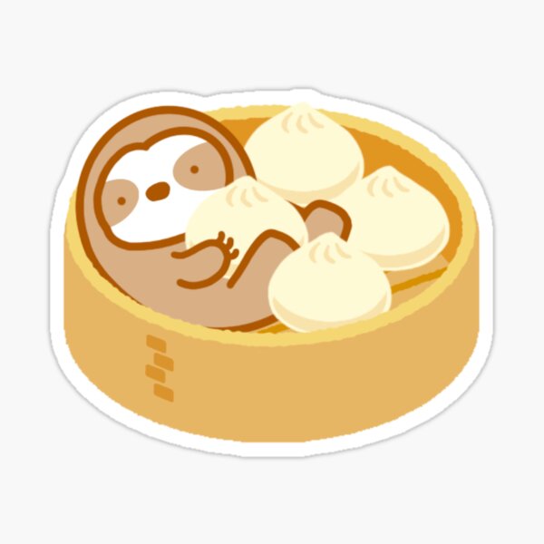 "Cute Soup Dumpling Sloth " Sticker for Sale by theslothinme | Redbubble