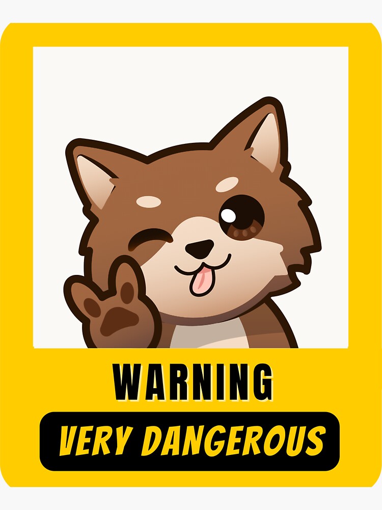 "warning cute" Sticker for Sale by Besthyrts | Redbubble