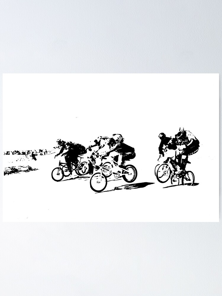 "bmx racing" Poster for Sale by ricobarinas | Redbubble