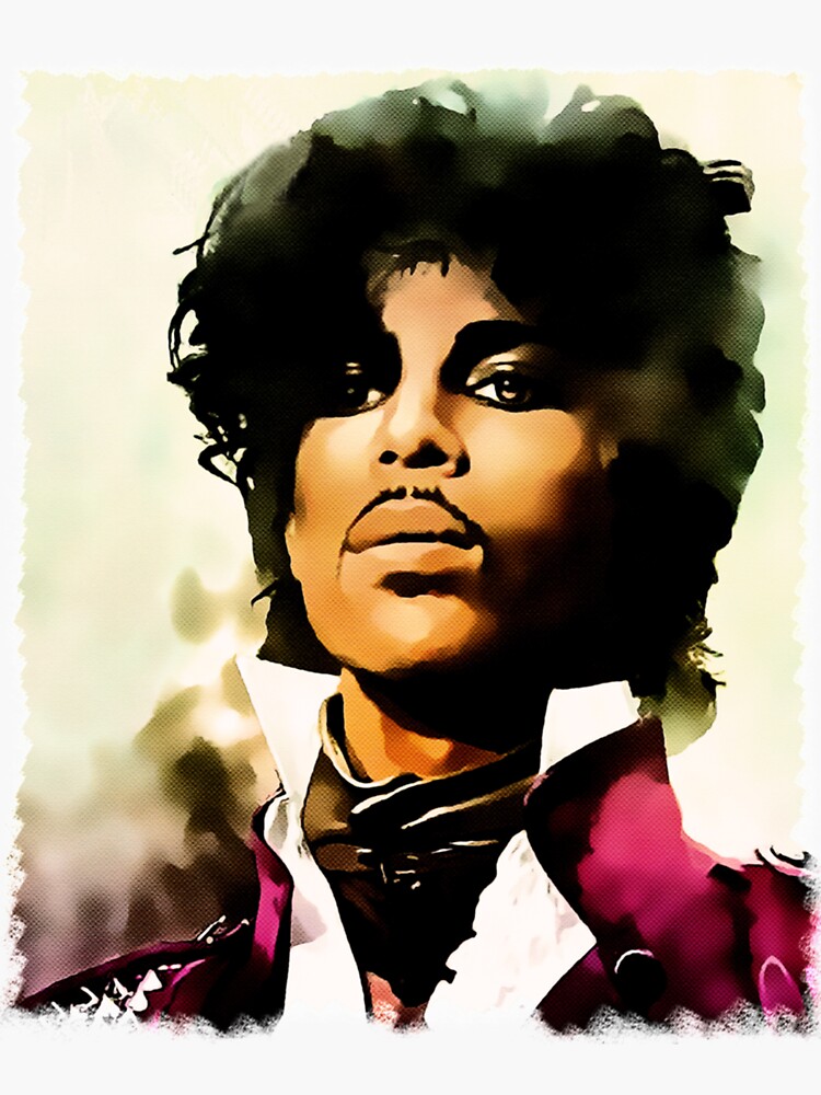 "Prince legendary pop icon pop music singer fan art Classic" Sticker ...