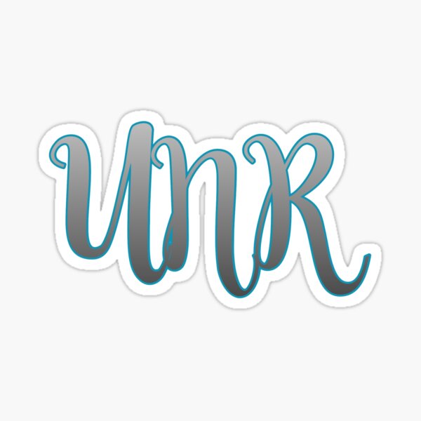 "ombre unr logo" Sticker by norcalkara | Redbubble