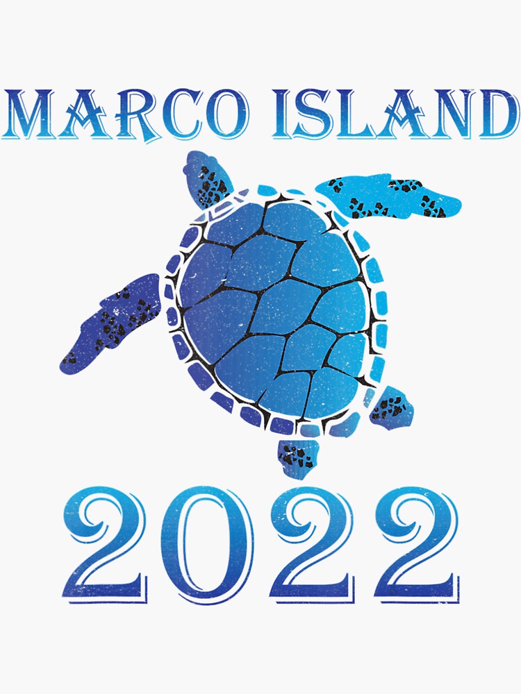 "Marco Island Florida Spring Break 2022 Sea Turtle Souvenirs" Sticker ...