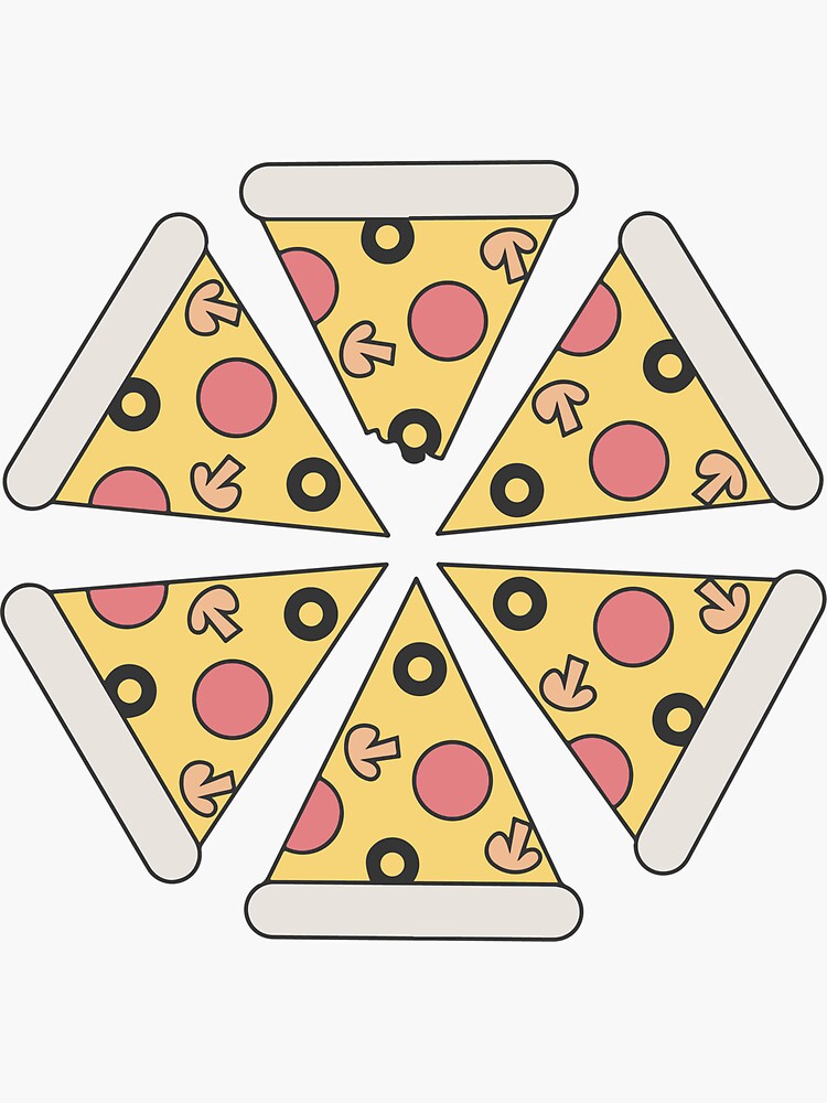 "Pizza Party Slice of Pizza Illustration " Sticker for Sale by ...