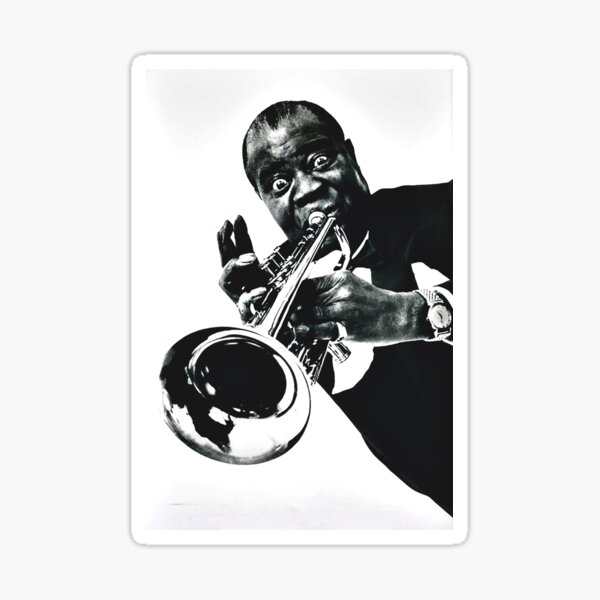 "louis armstrong |" Sticker for Sale by herbertburton | Redbubble
