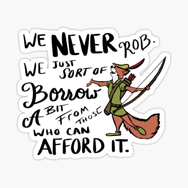 "Robin Hood" Sticker for Sale by swagster9 | Redbubble