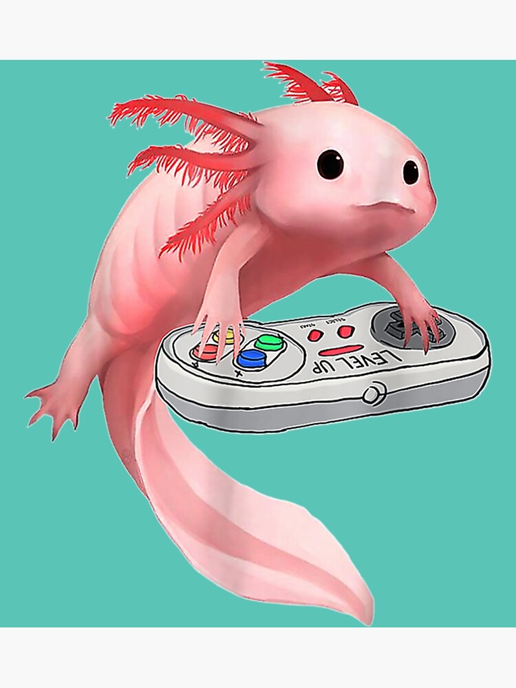 "Axolotl Fish Playing Video Game" Poster for Sale by boscioguidena ...