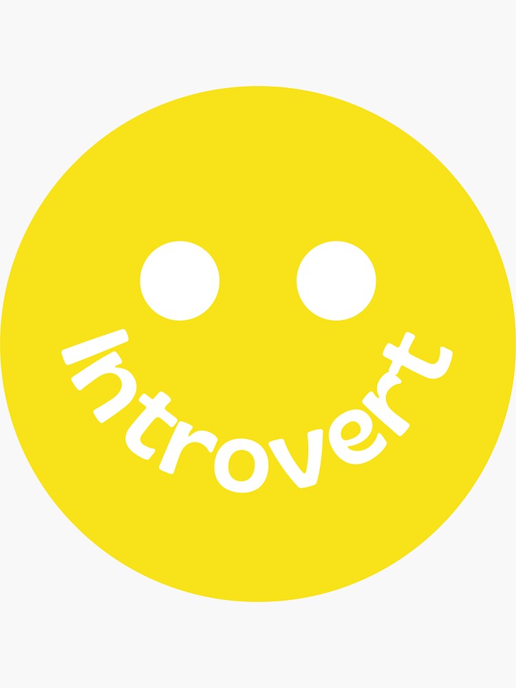 "Happy Emoji Introvert Smile" Sticker for Sale by FontRR | Redbubble