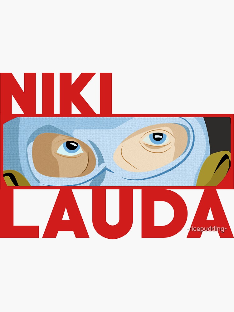 "NIki Lauda F1 Legend" Sticker for Sale by -ricepudding- | Redbubble