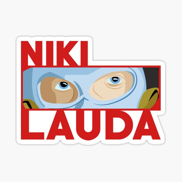 "NIki Lauda F1 Legend" Sticker for Sale by -ricepudding- | Redbubble