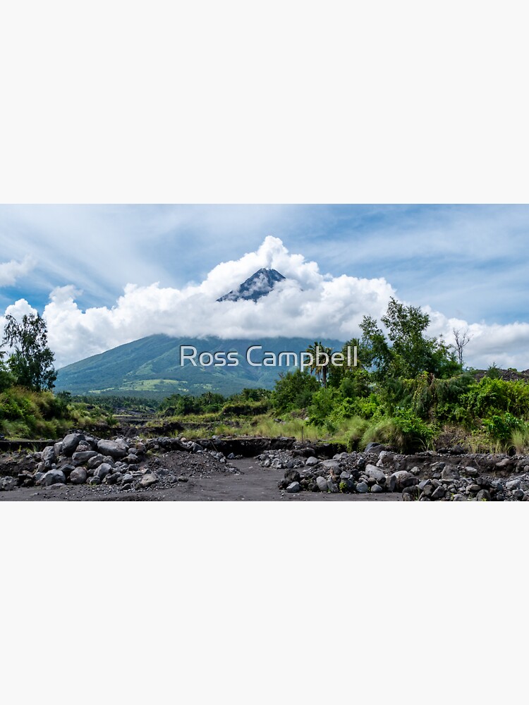 "Mayon Volcano, Bicol, Philippines" Sticker for Sale by rossacampbell ...