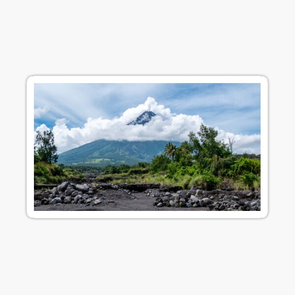 "Mayon Volcano, Bicol, Philippines" Sticker for Sale by rossacampbell ...