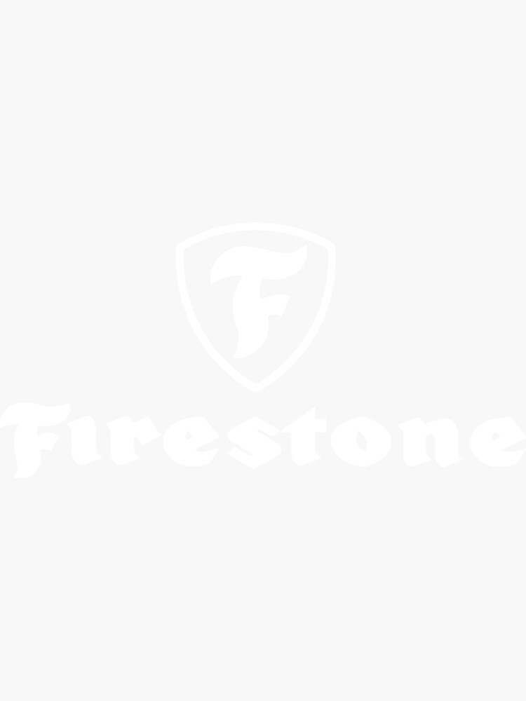 "white firestone emblem" Sticker for Sale by CarolAyersShop | Redbubble