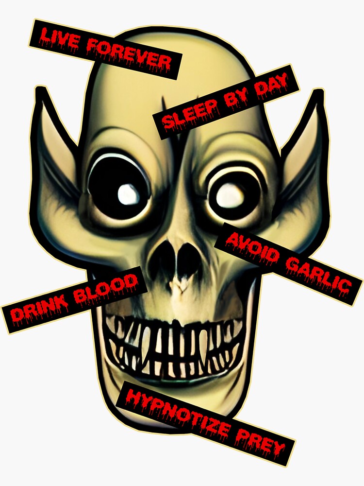 "VAMPIRE RULES" Sticker for Sale by belladonnadread | Redbubble