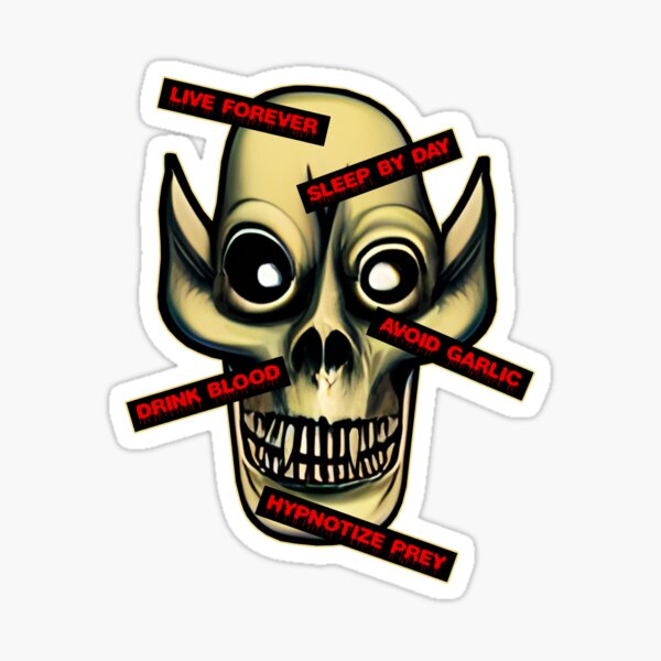 "VAMPIRE RULES" Sticker for Sale by belladonnadread | Redbubble