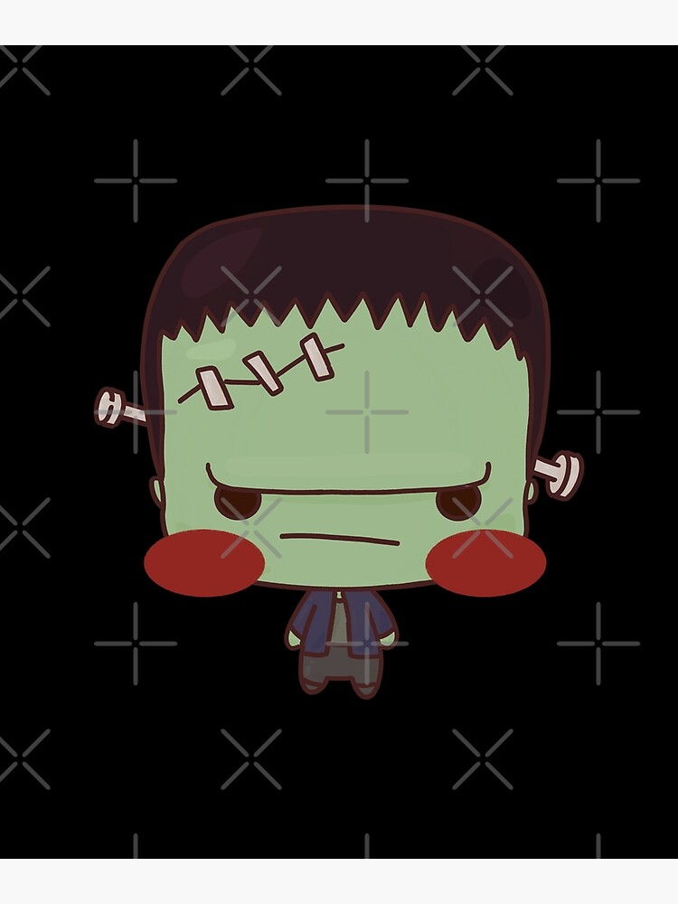 "Frankenstein Cute Chibi Vintage Spooky Halloween" Poster for Sale by ...