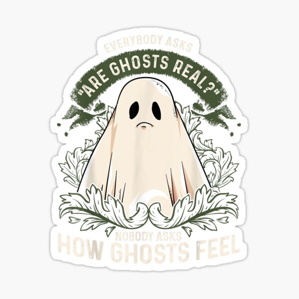"Sad Ghost Sheet Ghost Funny Paranormal Ghost Hunting Spirits" Sticker ...