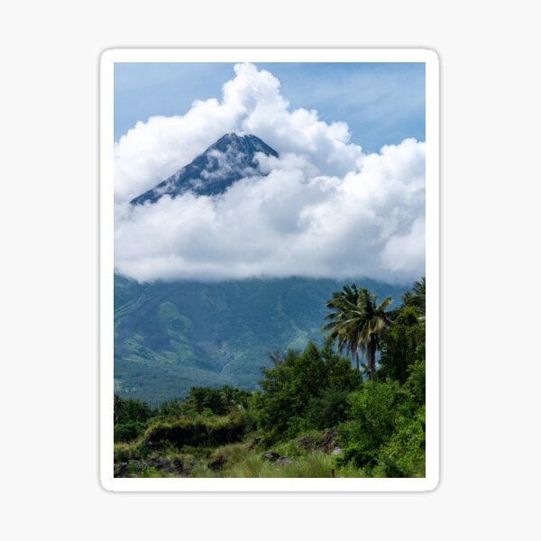 "Mayon Volcano, Bicol, Philippines" Sticker for Sale by rossacampbell ...