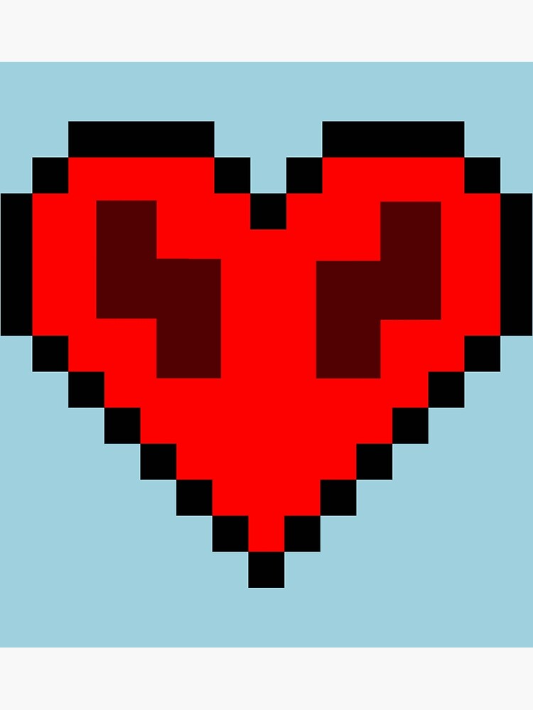 "Minecraft Hardcore Heart 8-bit" Poster for Sale by boscioguidena ...