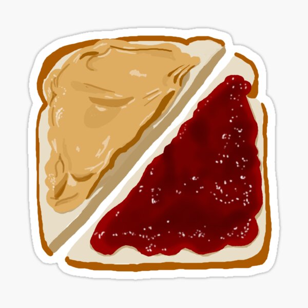 "PB&J" Sticker for Sale by MightyStarGazer | Redbubble