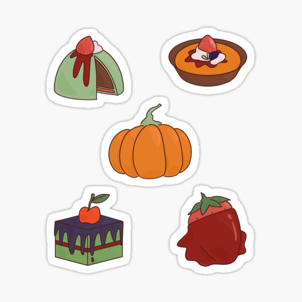"Halloween Cute Desserts Collections Chibi Spooky Halloween" Sticker ...