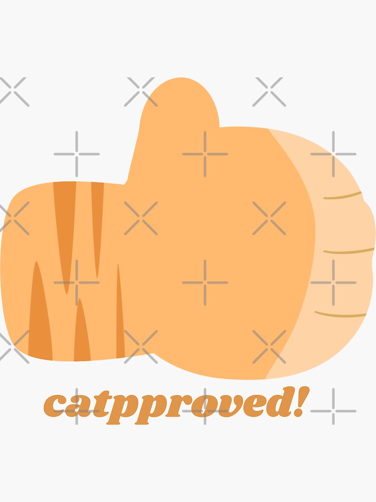 "Cute Cat Pun - Ginger Catpproved!" Sticker for Sale by TheMerchPeddler ...
