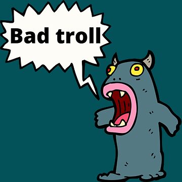 "Bad troll classic tshirt grumpy old troll classic " Sticker for Sale ...
