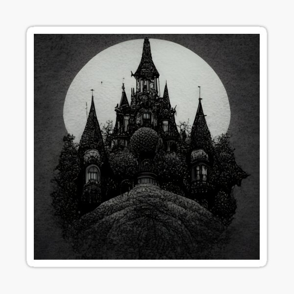 "Gothic Residence " Sticker for Sale by Foodcolored | Redbubble