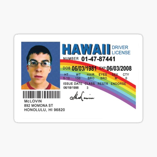 "ID driver license" Sticker for Sale by Fitzgeraldyn | Redbubble