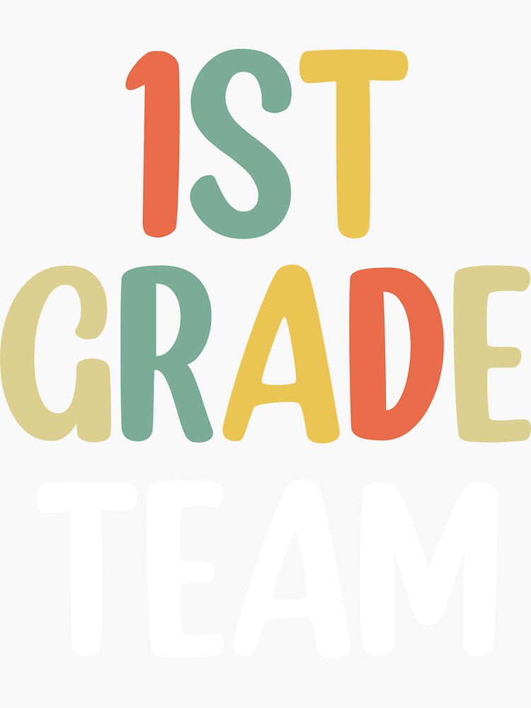 "1st Grade Team Retro Groovy Teacher Happy 1st Day Of School " Sticker ...