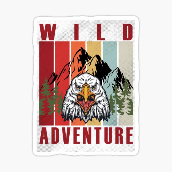 "wild adventure, wild, " Sticker for Sale by yazindesign | Redbubble