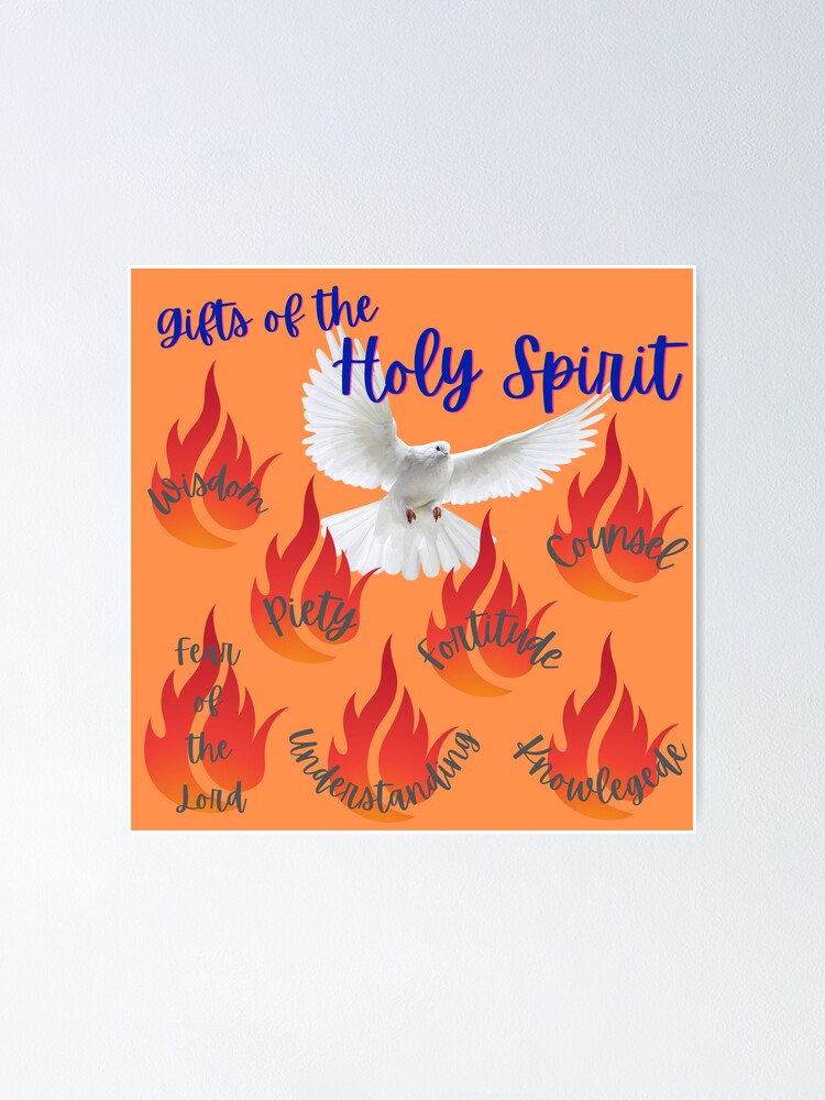 "Seven Gifts of the Holy Spirit" Poster for Sale by sharefaith | Redbubble