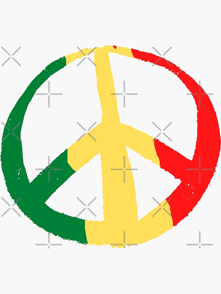 "peace rasta logo" Sticker for Sale by Walter544 | Redbubble
