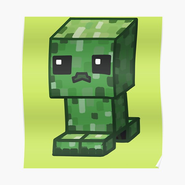 "Cute Minecraft Creeper" Poster for Sale by boscioguidena | Redbubble