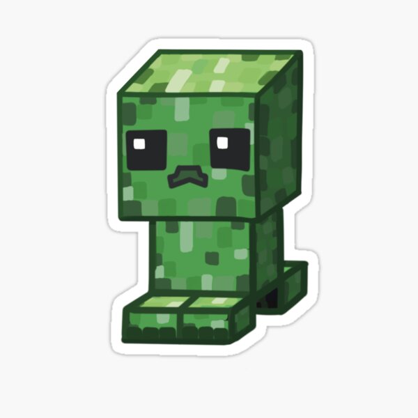 "Cute Minecraft Creeper" Sticker for Sale by boscioguidena | Redbubble