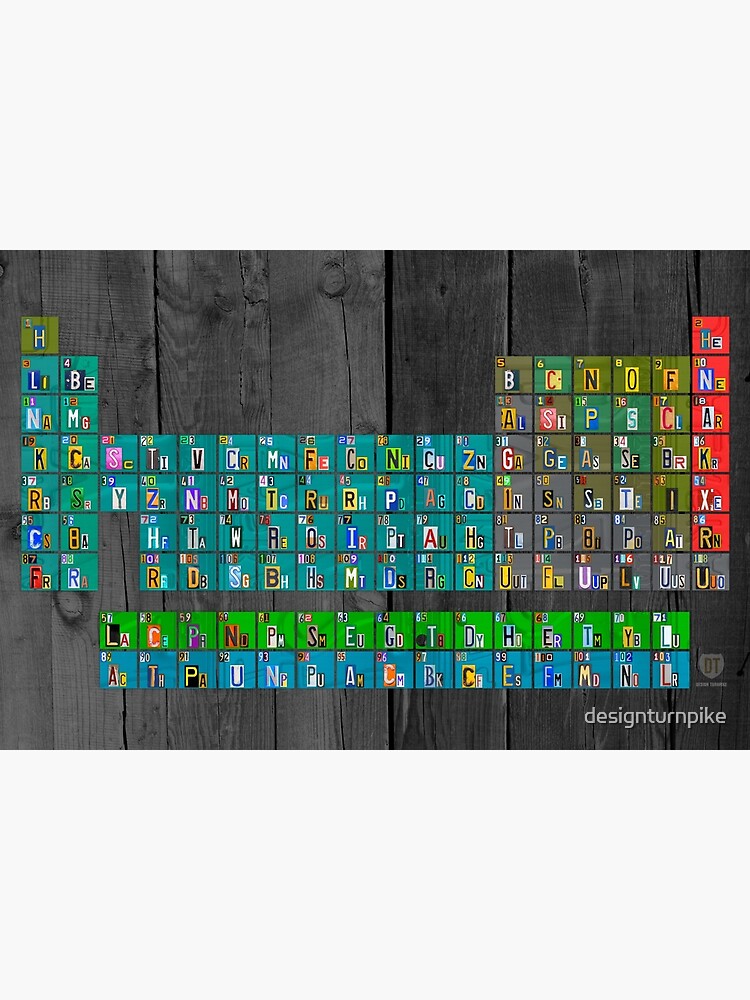 "License Plate Art Recycled Periodic Table Of The Elements By Design ...