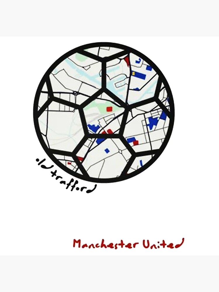 "Old Trafford Manchester United Stadium Map" Poster for Sale by ...