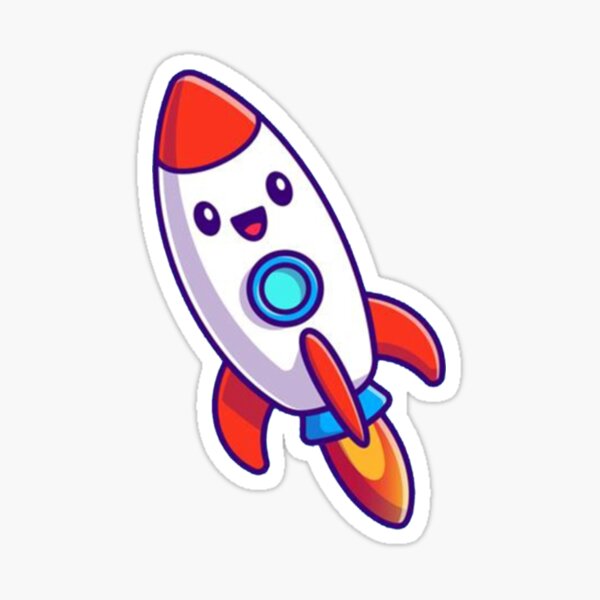 "Cute rocket launching" Sticker for Sale by DanielSenel | Redbubble